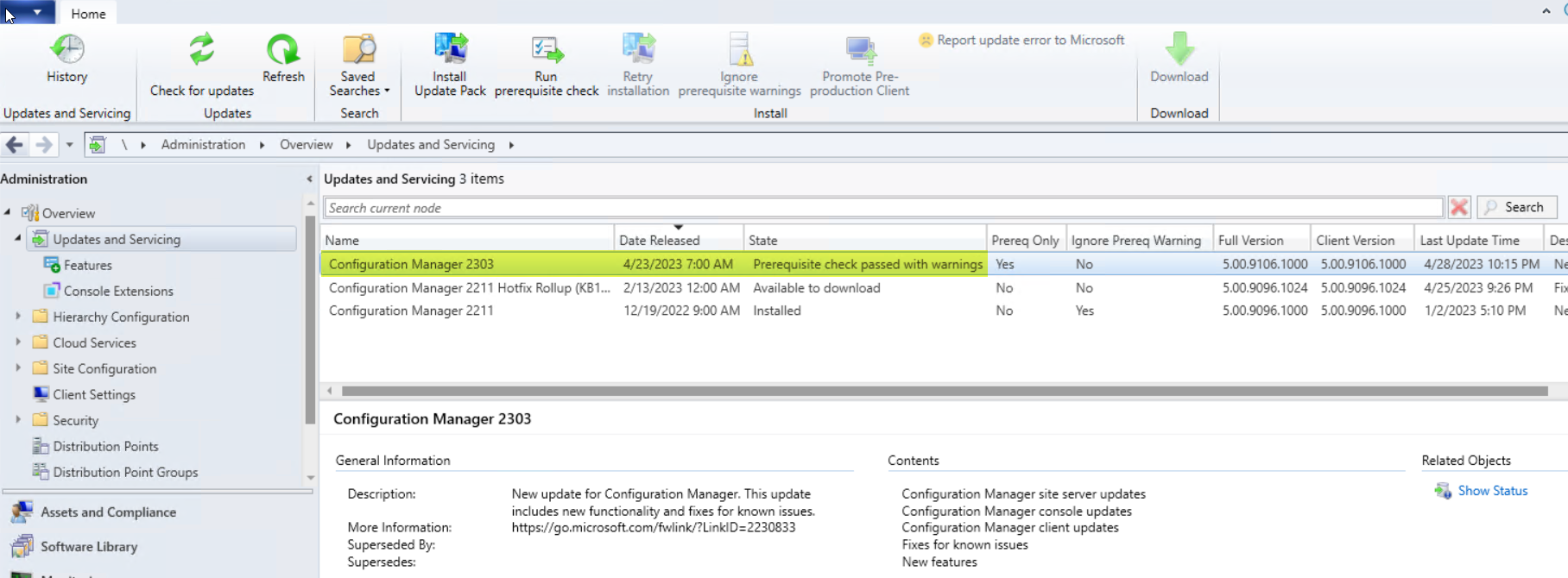 New Features of SCCM 2303 and Upgrade Steps