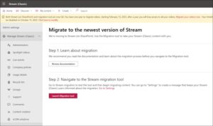 Migration of Data from Stream Classic to Stream SharePoint