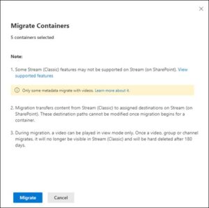 Migration of Data from Stream Classic to Stream SharePoint