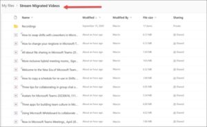 Migration of Data from Stream Classic to Stream SharePoint