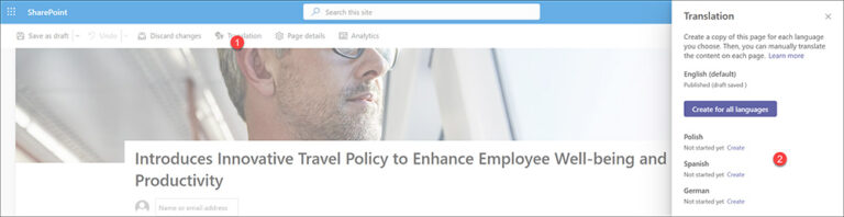 Learn Building Multilingual Intranet on SharePoint